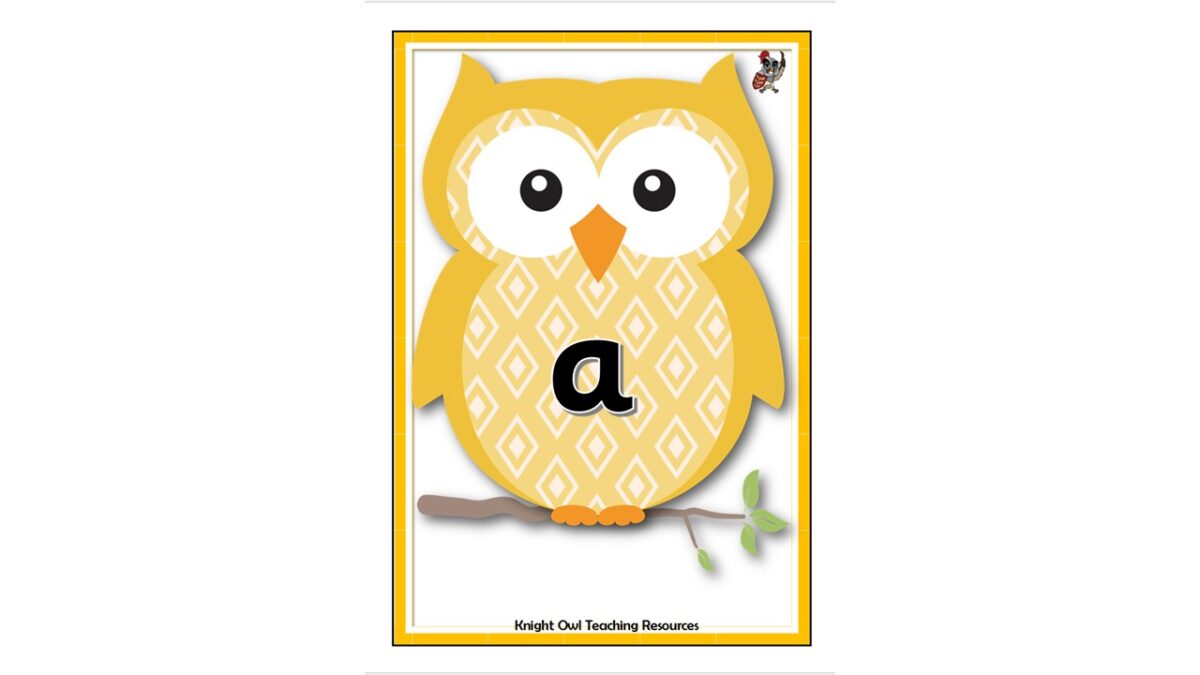Owls – Lower Case Alphabet Frieze (Sassoon)